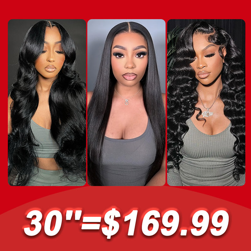 Straight Human Hair Wigs 13x4 HD Lace Front Wigs Glueless Pre-Cut Pre ...