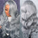 Silver Grey Body Wave Lace Front Wig Transparent HD Human Hair Colored ...