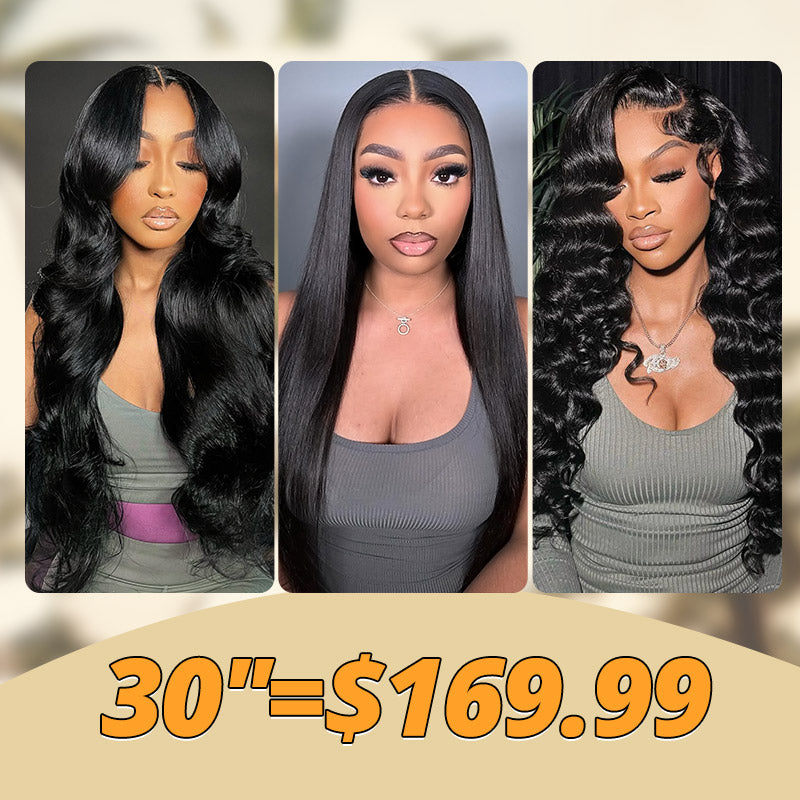 Straight Human Hair Wigs 13x4 HD Lace Front Wigs Glueless Pre-Cut Pre ...