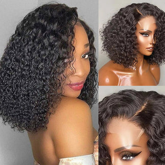 Jerry Curly Short Bob Wigs 13x4 Frontal Bob Wig 12inch – Hairsmarket