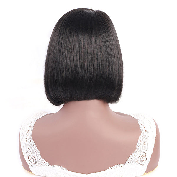 Short Bob Wigs Side Part Human Hair Wigs Straight Bob Lace Part Wig ...