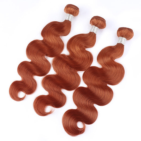 Ginger Weave Bundles Brazilian Body Wave Hair 3 Bundles Human Hair Wea ...