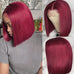 99J Burgundy Short Bob Wigs Straight Hair 13x4 Lace Front Bob Wigs Lac ...