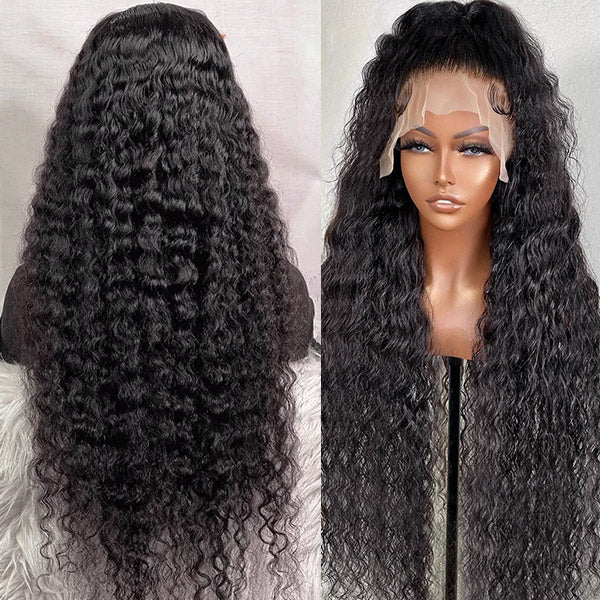 40 Inch Human Hair Wig Water Wave 13x4 Lace Front Wigs Wet And Wavy Gl ...