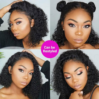 Jerry Curly Short Bob Wigs 13x4 Frontal Bob Wig 12inch – Hairsmarket