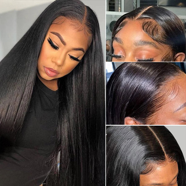 HD Transparent Lace Wig Straight Human Hair Wig T Part Wig – Hairsmarket