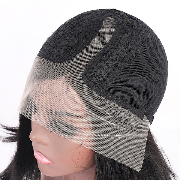 Short Bob Wigs Side Part Human Hair Wigs Straight Bob Lace Part Wig ...